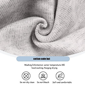 Newborn Baby Hat and Mittens Set, Newborn Hospital Hat/Beanies with Knot & No Scratch Mittens for 0-6 Months (HNYY16) Multicolor