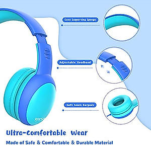 gorsun Kids Headphones with Limited Volume, Children's Headphone Over Ear, Toddler Headphones for Boys and Girls, Wired Headset Earphones for Children
