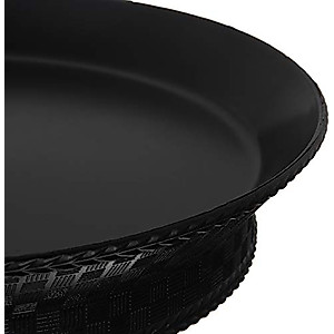 Carlisle FoodService Products 652703 WeaveWear Round Serving Basket, 10", Black (Pack of 12)