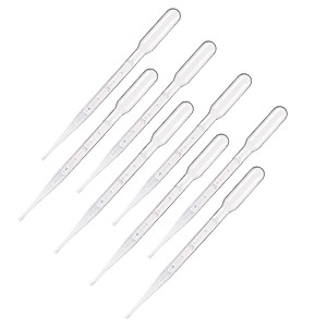 Eowpower 100 Pieces 3 ml Disposable Plastic Graduated Pasteur Transfer Pipettes