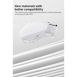 HOTLINEGAMES 2Sets 3.0 Plus Rounded Curved Edges Mouse Feet Skates Compatible with Logitech G703 G603 G403 Gaming Mouse feet Replacement (0.7mm,Smooth Glide,Pure White PTFE) Professional Mice Upgrade