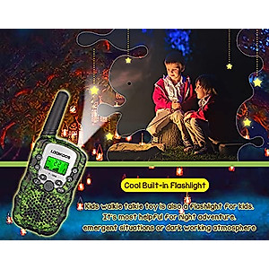 LOOIKOOS Walkie Talkies for Kids, 3 KMs Long Range Walky Talky Radio Kid Toy Gifts for Boys and Girls 3 Pack