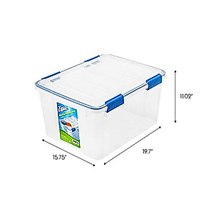 IRIS USA WSB-S/SD Combo WeatherShield 26.5 and 44 Quart Storage Box, Clear