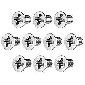 uxcell M3x6mm Flat Head Machine Screws, Phillips Cross Screw, 304 Stainless Steel, Fasteners Bolts 100Pcs