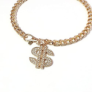 KOSMOS-LI Necklace for for Small Dog Dollar Pendants Cute Pet Jewelry