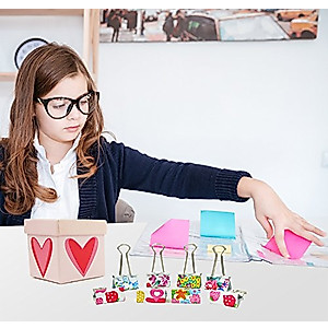 Cute Decorative Binder Clips - Best for Home and Office - Binds and Keeps Stack of Papers Fastened - Organize Papers Beautifully, Neat and in a Fun Way - Medium Size 1" - 32 Pack - Makes A Great Gift