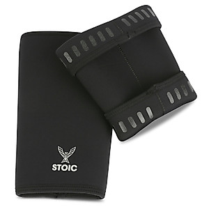 Stoic Knee Sleeves for Men Women - 7mm Neoprene Knee Support for Weightlifting, Powerlifting, Strength Training, Squats, Bodybuilding - IPF Approved Knee Compression Sleeves, 2-Pack (X-Small)