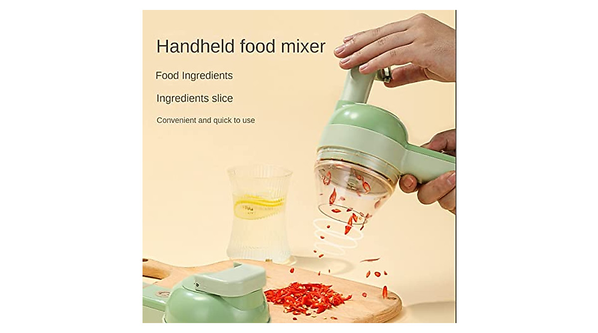 4-in-1 Handheld Electric Food Cutter - Wireless Processor