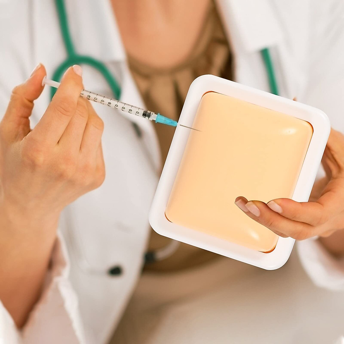 Baluue Intramuscular Injection Pad Silicone Injection Training Pad for Nurse Medical Students Training Practice Pad Doctor Educational Supplies