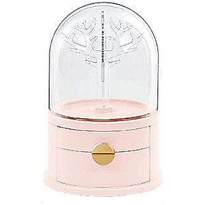 Jewelry Box Jewelry Boxes Jewelry Box Rotating Jewelry Boxes Multifunctional Necklace Hangers ABS Dust Cover Organizer Box Large Capacity Exquisite Storage Boxes jewellery case Jewelry Organizer