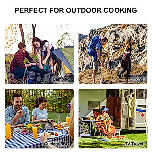 Camplux Dual Fuel Propane & Butane Stove with Carrying Case, Portable Camping Stoves with CSA Certification