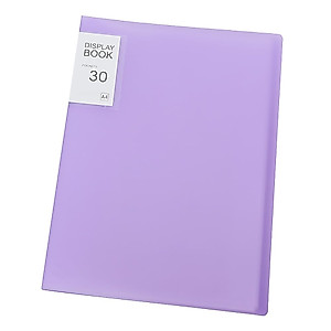A4 Diamond Pictures Storage Book for Diamond Pictures Kits 30 Pages Diamond Beads Art Painting Portfolio Presentation Storage Book Folder Clear Pockets Purple