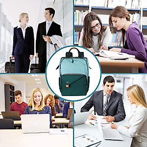 Hap Tim Laptop Backpack Women, Travel Backpack for Women, Work Backpack, Nurse Backpack, Green（7651-GR）