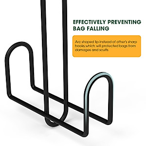 Ulimart Purse Hanger 2 Pack,Purse Organizer for Closet,Rotatable Metal Bag Organizer,Purse Holder for Handbags,Belts,Scarves,Tote,Baseball Hats,Backpacks(Black)