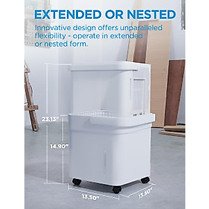 Midea Cube 20 Pint Dehumidifier for Basement and Rooms at Home for up to 1,500 Sq. Ft., Smart Control, Works with Alexa (White), Drain Hose Included, ENERGY STAR Most Efficient 2022