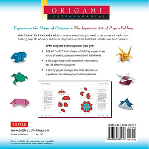 Origami Extravaganza! Folding Paper, a Book, and a Box: Origami Kit Includes Origami Book, 38 Fun Projects and 162 Origami Papers: Great for Both Kids and Adults