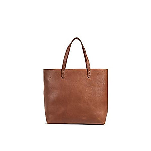 Madewell Women's Zipper Transport Tote, English Saddle, Tan, Brown, One Size