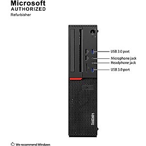Lenovo ThinkCentre M900 SFF Desktop Computer PC, Intel Quad Core i5-6500T, 16GB DDR4 RAM, 1TB SSD, 4K 2-Monitor, Keyboard and Mouse, Bluetooth, AC Wi-Fi, VGA, HDMI, Windows 10 Pro(Renewed)