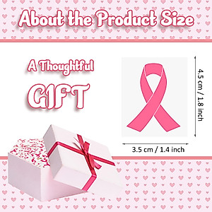Loopeer 1000 Pcs Breast Cancer Awareness Tattoo Bulk Pink Ribbon Temporary Tattoos Face Breast Cancer Stickers for Party
