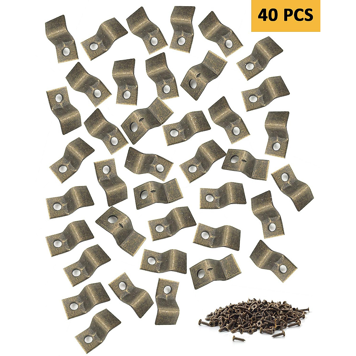 SeptCity Table Top Fasteners with Screws,Heavy Duty Z Table Top Connectors 40 Packs Set (Include 40 Clips and 40 Screws)