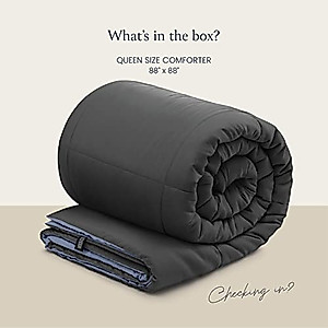 BELADOR Queen Comforter All-Season Duvet Insert Queen Size Bed Comforter - Down Alternative Comforters, Mid-Plush Lightweight Comforter, Box Quilted Siliconized Fiberfill Oeko-Tex Hotel Comforter