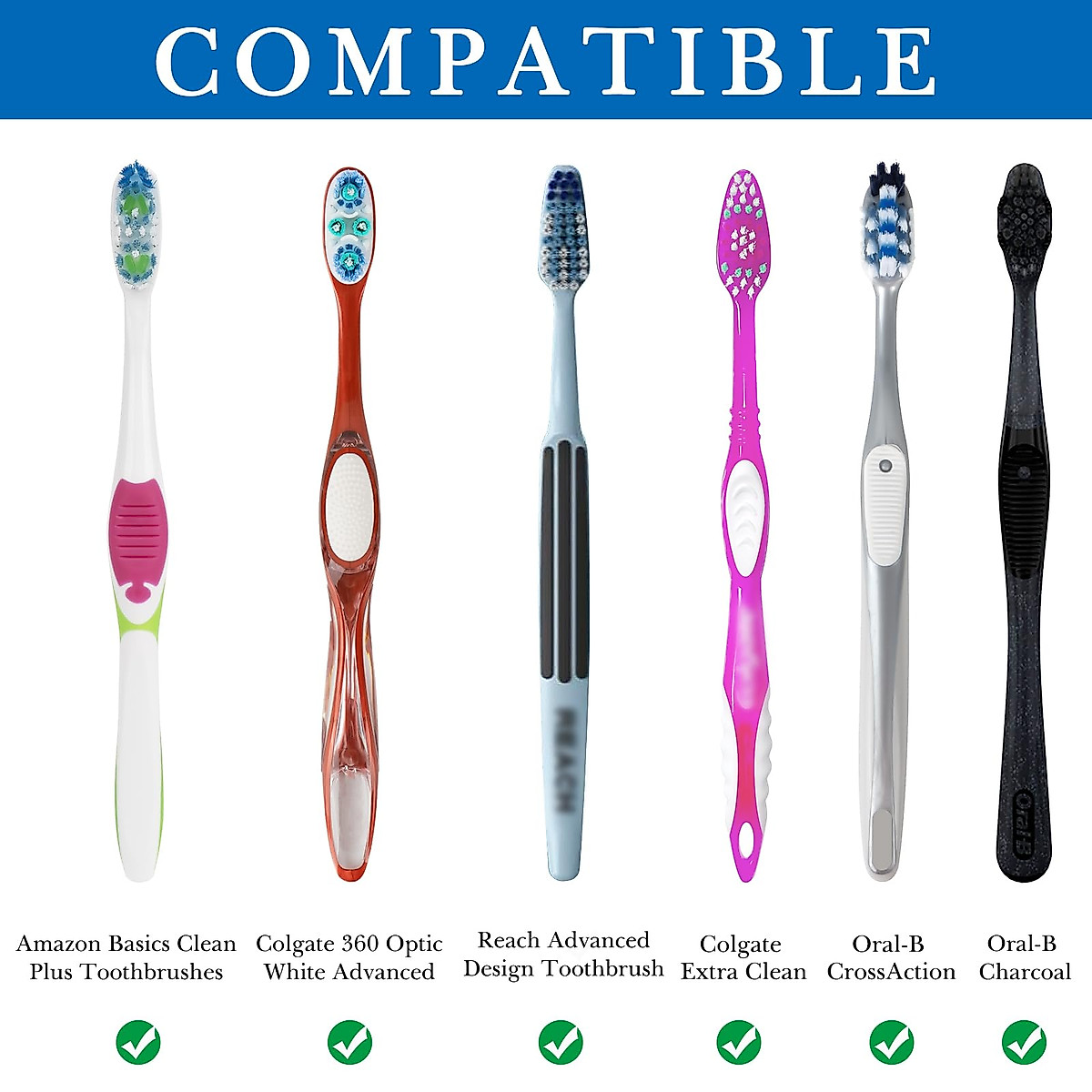 Linkidea Travel Toothbrush Head Covers with Suction Cup Portable Wall Mount Toothbrush Holder, Toothbrush Cap Case Box Convenient for Travel, Outdoor (3PCS)