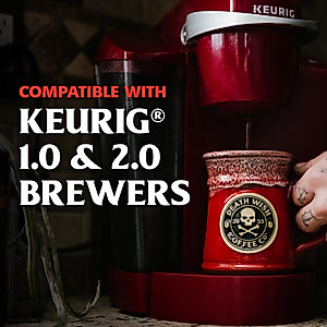 Death Wish Coffee Co., Single Serve Coffee - Extra Kick of Caffeine - 10 Each of Medium, Dark, and Espresso Roast - Mixed Roast Variety Pack