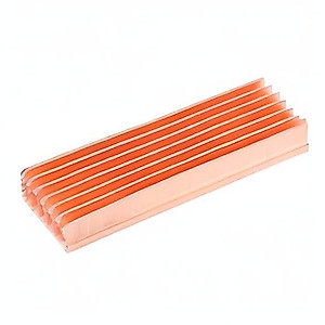 Awxlumv M.2 Heatsink Pure Copper NVMe M2 2280 SSD DIY 7 Fins Cooler with Thermal Pad for Desk Computer(2 Pcs)