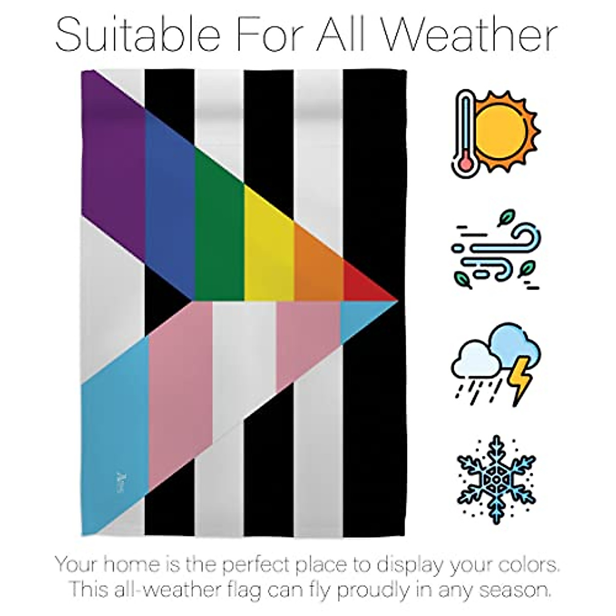 Americana Home & Garden Gay Trans Straight Ally Garden Flag Support Pride Rainbow Love LGBT Bisexual Pansexual Transgender House Decoration Banner Small Yard Gift Double-Sided, Made in USA