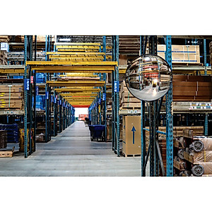 Global Industrial Round Acrylic Convex Mirror, Indoor, 30" Dia., 160 Viewing Angle