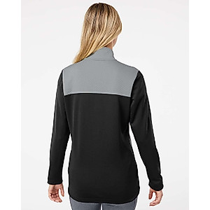 adidas Womens Textured Mixed Media Full-Zip Jacket, 2XL, Grey Three/White