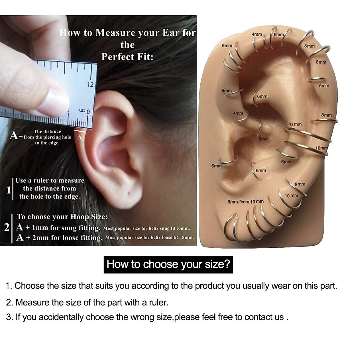 OUFER Gold Hinged Segment Earring Hoop 16G Stainless Steel with Cartilage Earrings Clear CZ Paved Tragus Helix Earrings Cartilage Earring Septum Nose Ring Hoop