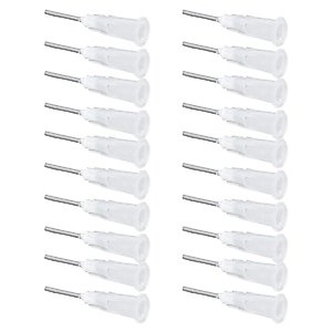 Utoolmart Industrial Dispensing Needle, Industrial Grade Blunt Needle, Stainless Steel Precision Applicator, 17G, Transparent Color, 30pcs