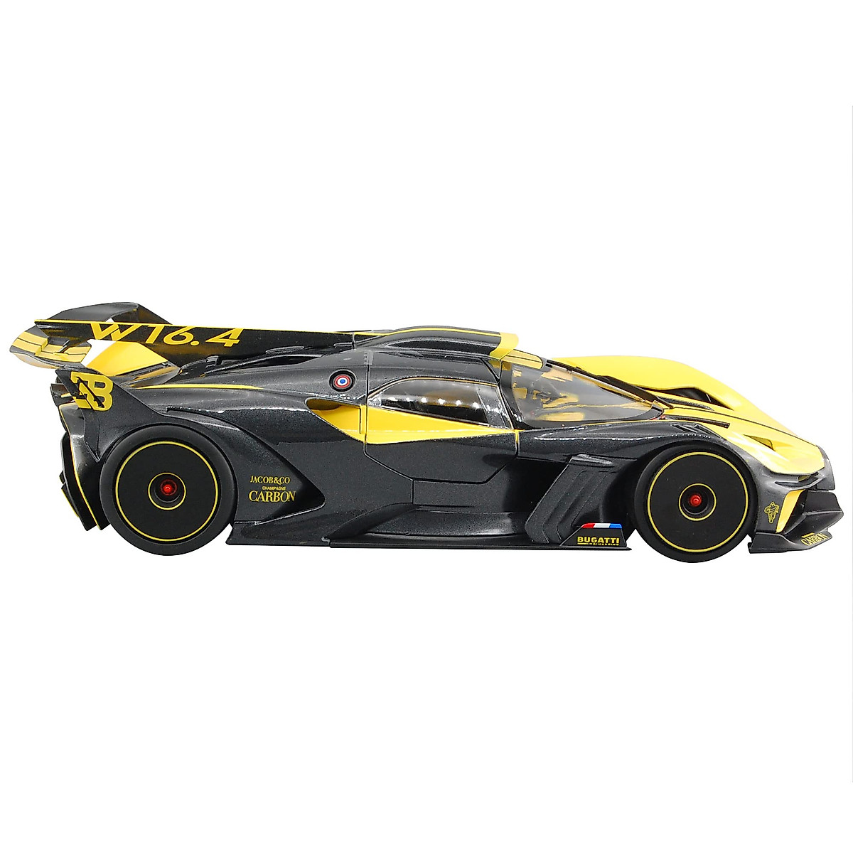 Bburago Bugatti Bolide Diecast Model Car 11047 Black Yellow