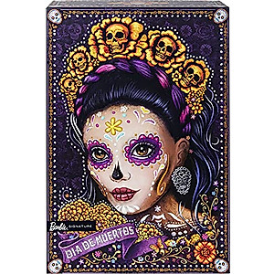 Barbie 2021 Dia De Muertos Doll (11.5-in) Wearing Traditional Embroidered Dress, Flower Crown & Calavera Face Paint, Gift for Collectors