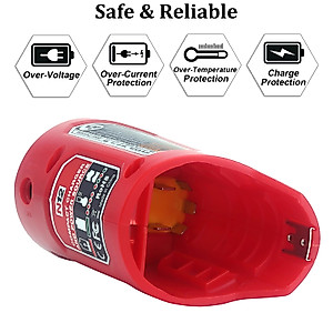 M-12 Battery Charger for Milwaukee M12 12V Heated Jacket, 48-59-1201 49-24-2310 USB Power Source Compatible with 48-11-2420 48-11-2411 48-11-2401 Lithium-ion Battery Charging Adapter