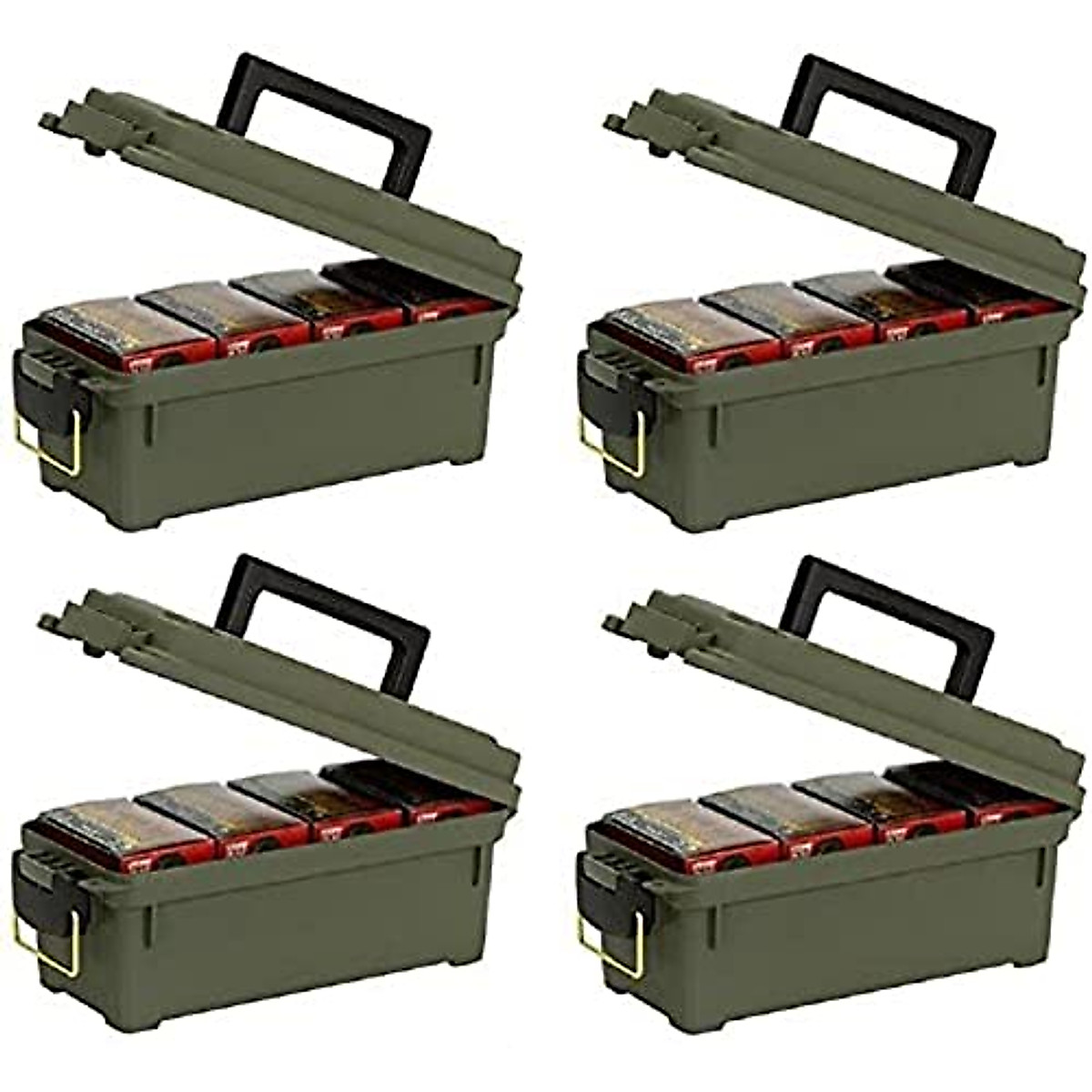 Molding Water Resistant Ammo Storage Box, 13-3/4L x 5-5/8W x 5-9/16H, Green