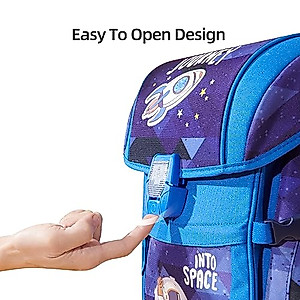 SUNVENO Toddler Backpack Lightweight Reduction Spine Protection Backpack Schoolbag for Primary School kids (Space Blue)