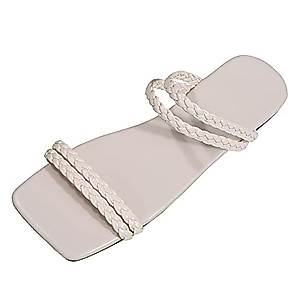 Sandals Beach Summer Open On Flat Slip Women's Toe Weave Breathable Color Slippers Slippers Women Cute Animal