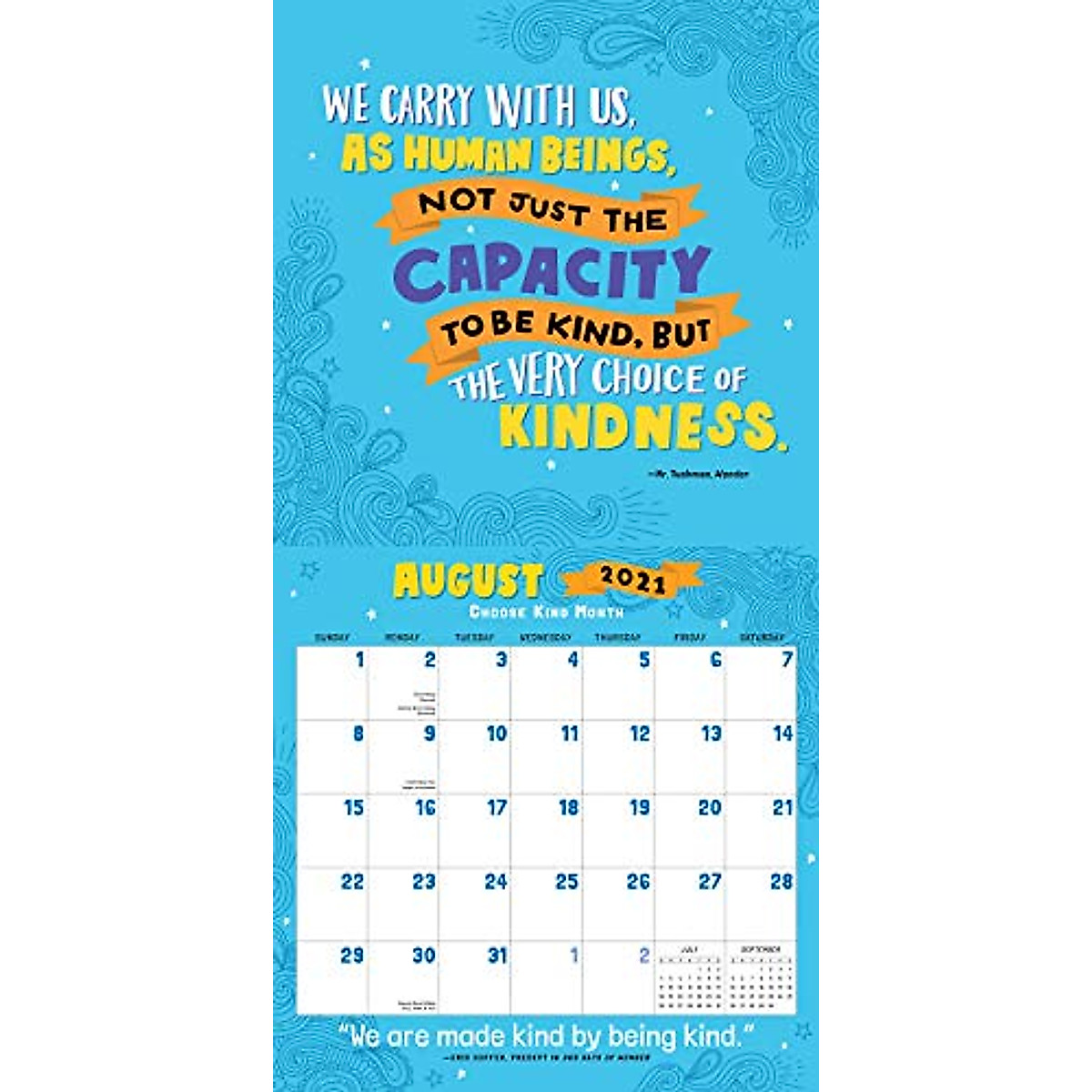 Wonder Wall Calendar 2021