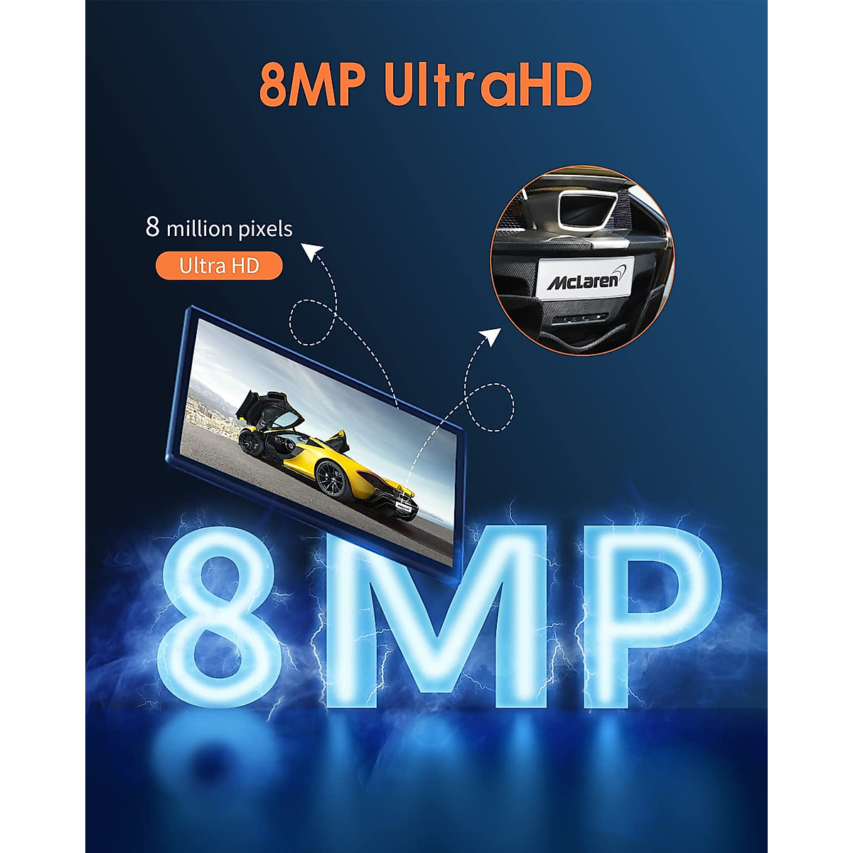 DS-2CD2387G2P-LSU/SL 4mm HIK 8MP 4K Panoramic PoE Turret IP Camera with 24/7 Colorful Imaging, Human/Vehicle Detection, Strobe Light And Audio Alarm, H.265+, Compatible with HIK NVR/Hik-Connect