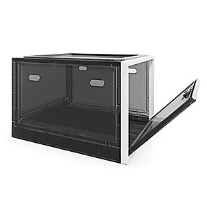 Lockable Box, Medicine Lock box for Safe Medication, Compact and Hygienic Lockable Box for Food, Medicine and Home Safety, Childproof Lockable Storage Bin, Refrigerator Storage Bins - Black