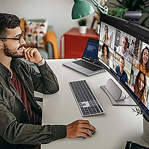 Dell SP3022 USB Computer Speaker for PC, Laptop, Monitor, Business Conference-Mini Soundbar Speakerphone, AI Noise Echo Cancellation, Full Duplex Audio, 2 x 1.8W, MS-Teams Certified - Platinum Silver