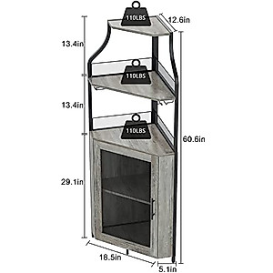 Alkmaar Wine Cabinet, Grey