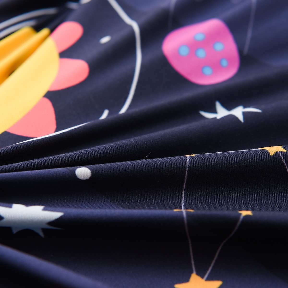 NTBED 4 Pieces Toddler Bedding Set for Baby Girls Boys,Galaxy Space Dinosaur Pattern, Includes Comforter, Flat Sheet, Fitted Sheet and Pillowcase