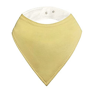 MODERN BABY 4 Pack Bandana Bibs for Girls Absorbent Drooler Baby Bibs, Yellow