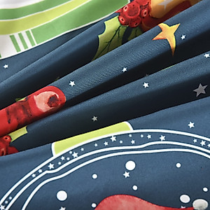 Caurbed Christmas Bedding Christmas Duvet Cover mit 2 Pillowcases Snowman Santa Claus Print Duvet Cover Microfiber Christmas Decoration (Queen, 03)