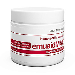 emuaid EMUAIDMAX Ointment 2oz - Eczema Cream. Maximum Strength Treatment. Use Max Strength for Athletes Foot, Psoriasis, Jock Itch, Anti Itch, Rash, Shingles and Skin Yeast Infection.