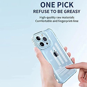 Lorlorkool Ultra Thin Clear Soft TPU Phone case for iPhone 13 Pro Max, Shockproof Anti-Fingerprint Air Bubble Transparent Protective Phone Case 6.7 inch