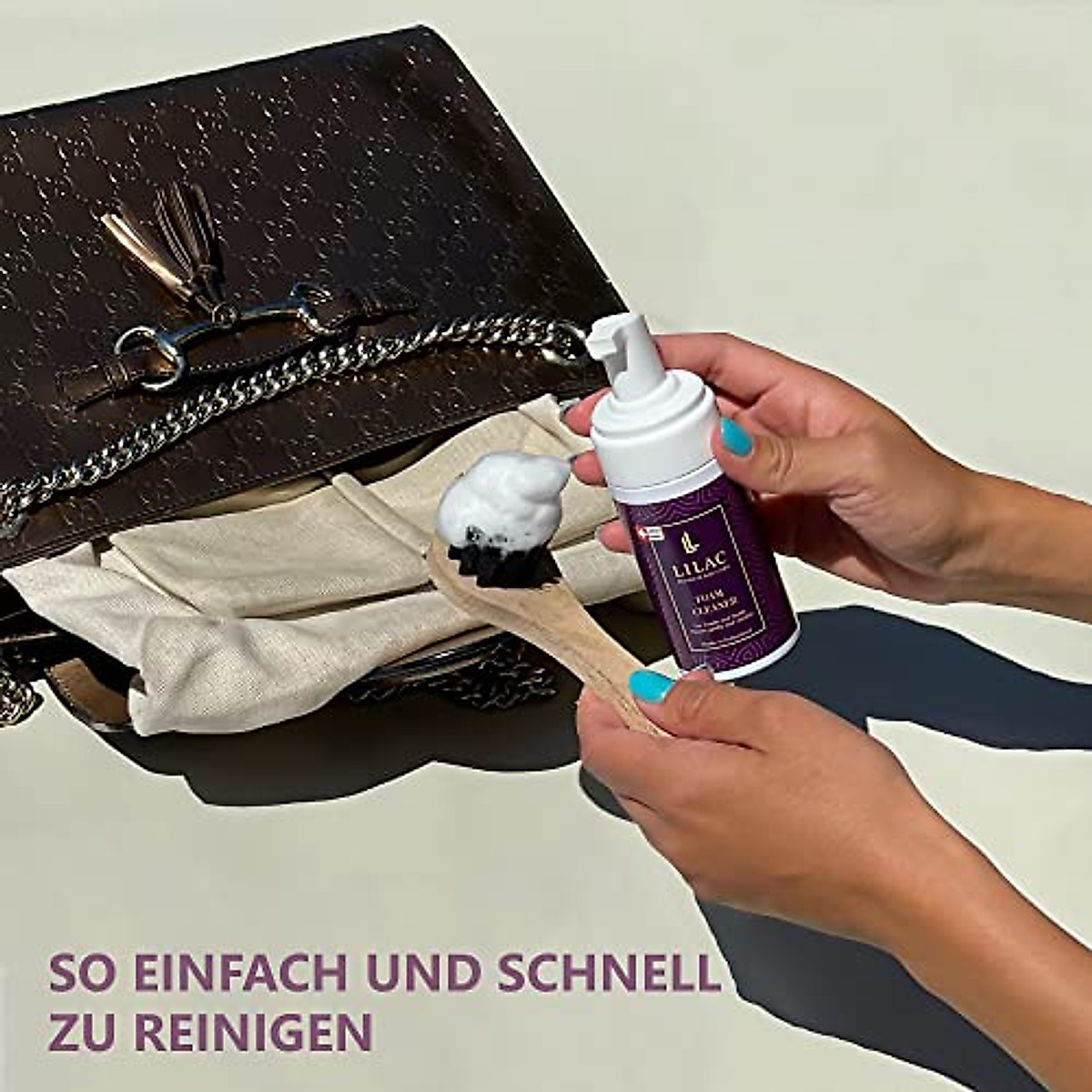 Lilac Premium Leather Care Set Swiss Made Professional Suede and Textile Care Products for Handbags (Suede and Textile Set), 5.4 Ounce